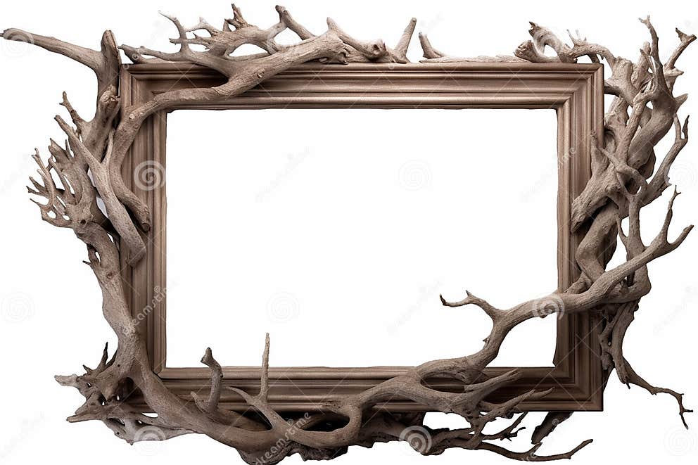 Branches of Tree Roots Frame an Empty Frame Stock Illustration ...