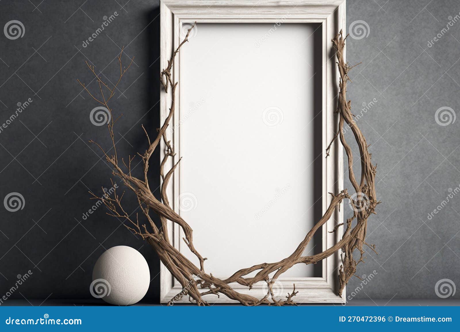 Branches of Tree Roots Frame an Empty Frame. AI Generated Stock ...