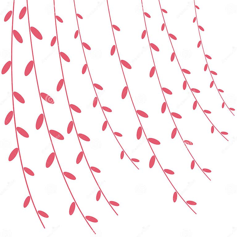 Branches Willow Object. Vector Illustration. Leaves and Branches of the ...