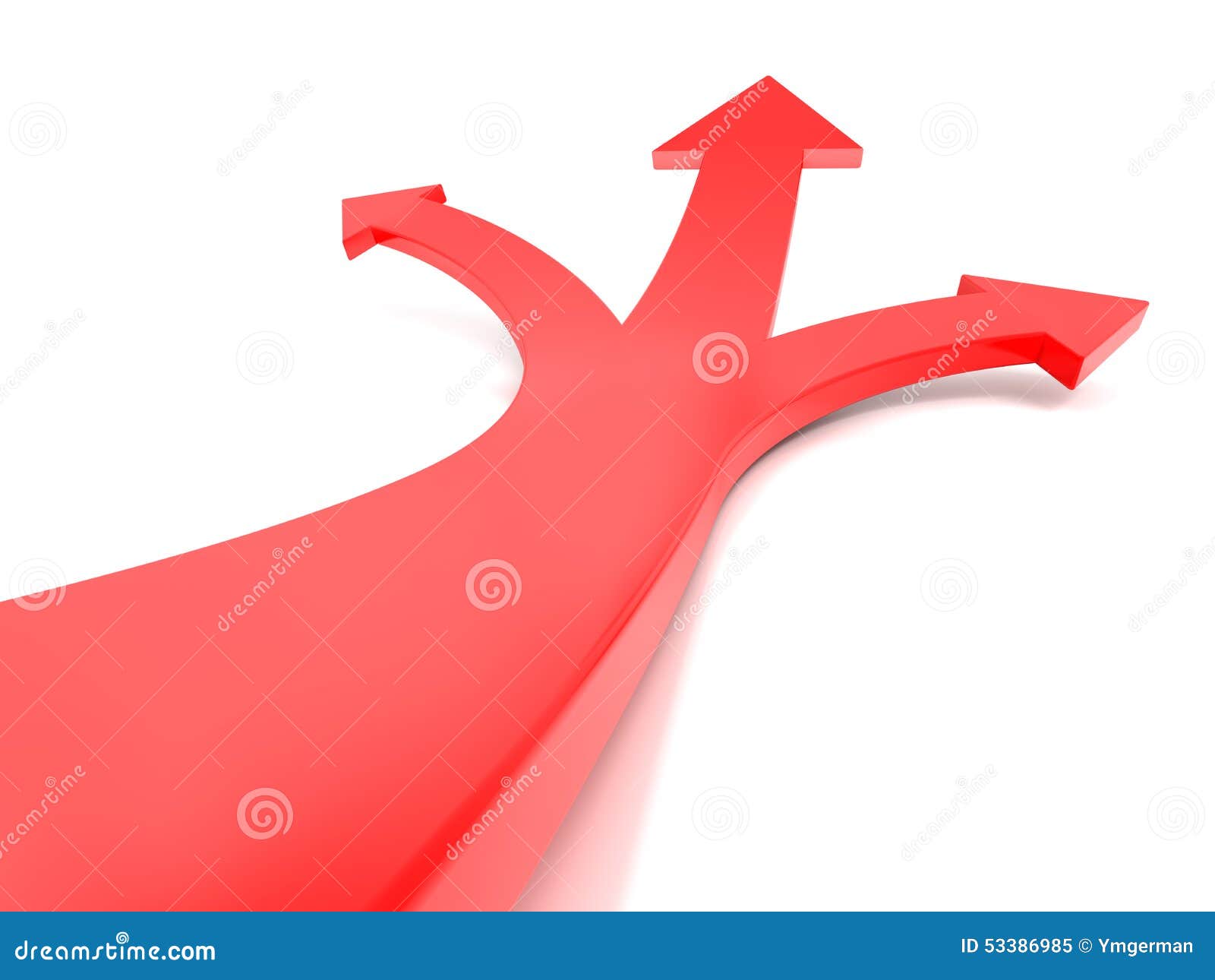 Branching Arrow Icons. Multiple Direction Symbol. Bold Black Shape ...