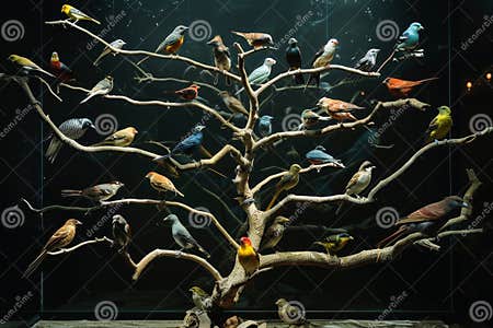 A Branching Tree Diagram Depicting the Evolution of Different Birds ...