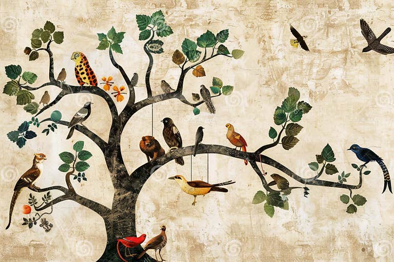 A Branching Tree Diagram Depicting the Evolution of Different Species ...
