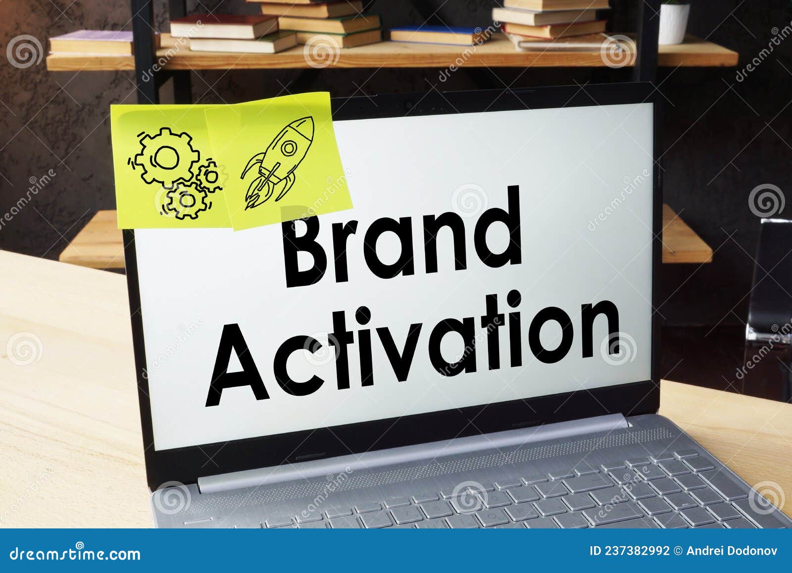 Brand Activation is Shown on the Business Photo Using the Text Stock ...
