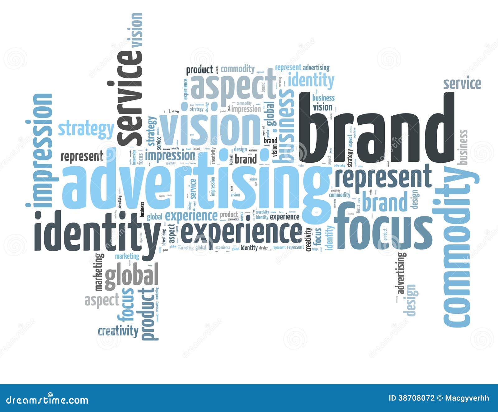 Brand Advertising Word Cloud Stock Illustration - Illustration of ...