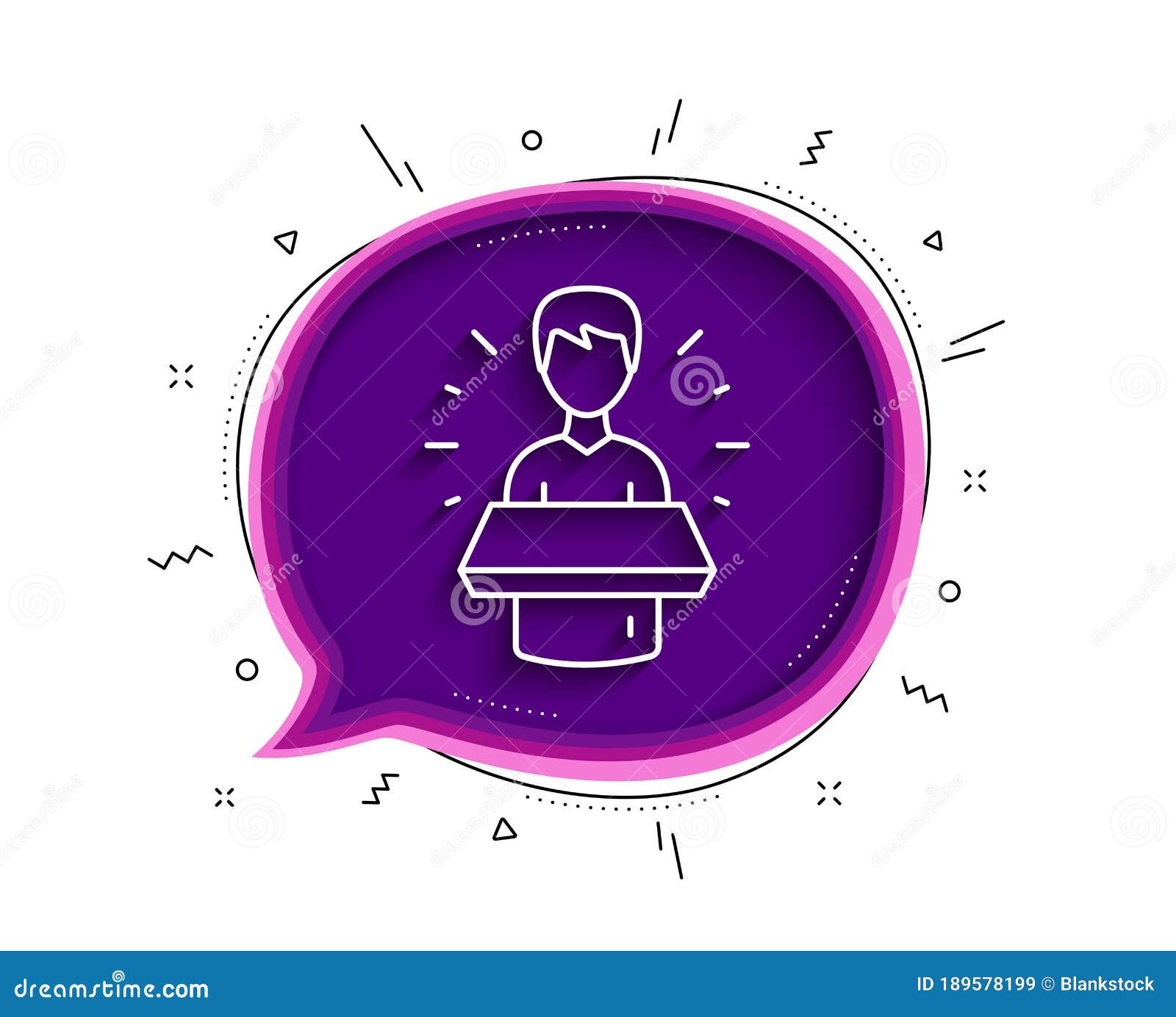 Brand Ambassador Line Icon. Man Speaking Sign. Advertisement. Vector ...