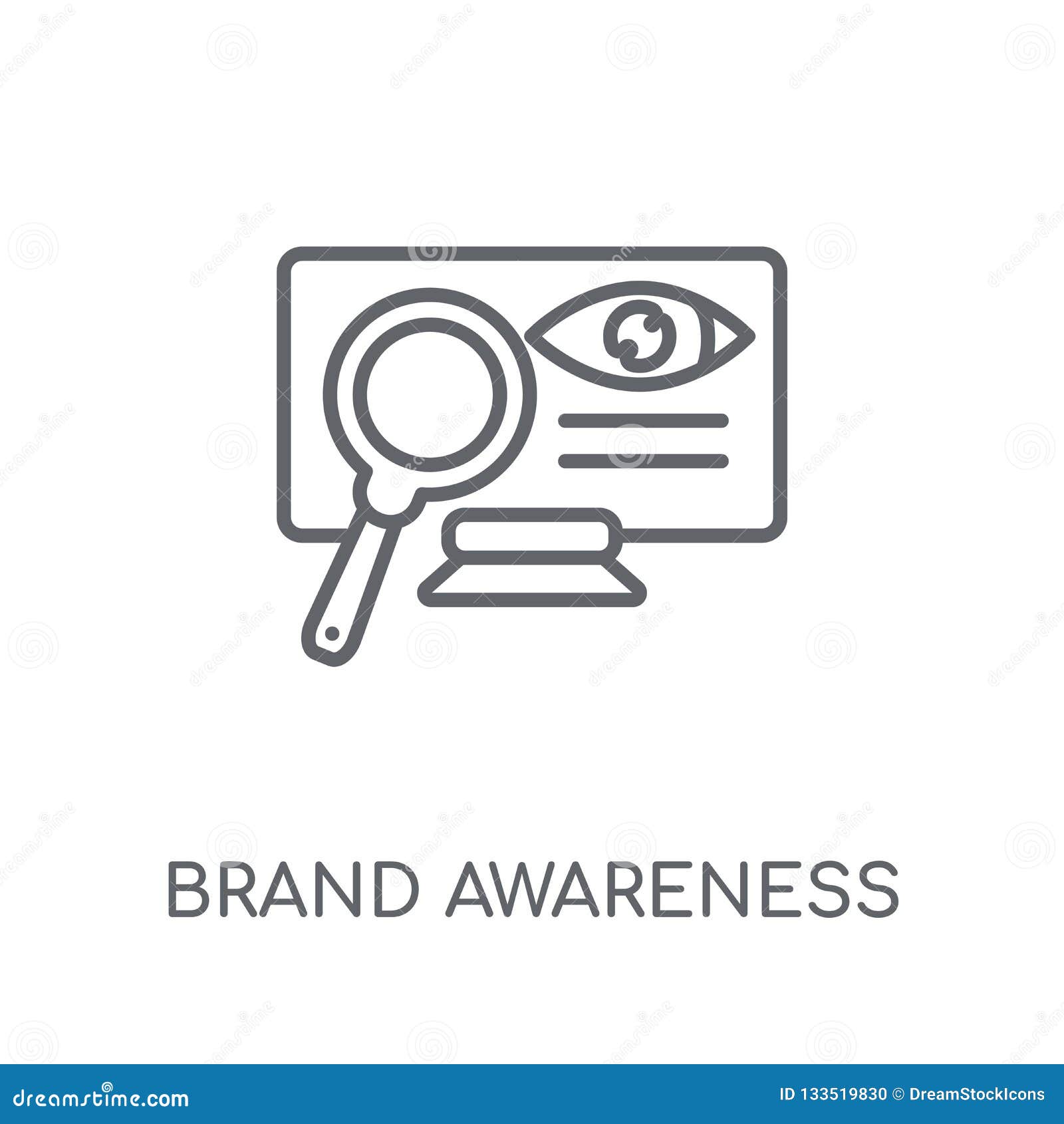 Brand Awareness Linear Icon. Modern Outline Brand Awareness Logo Stock ...