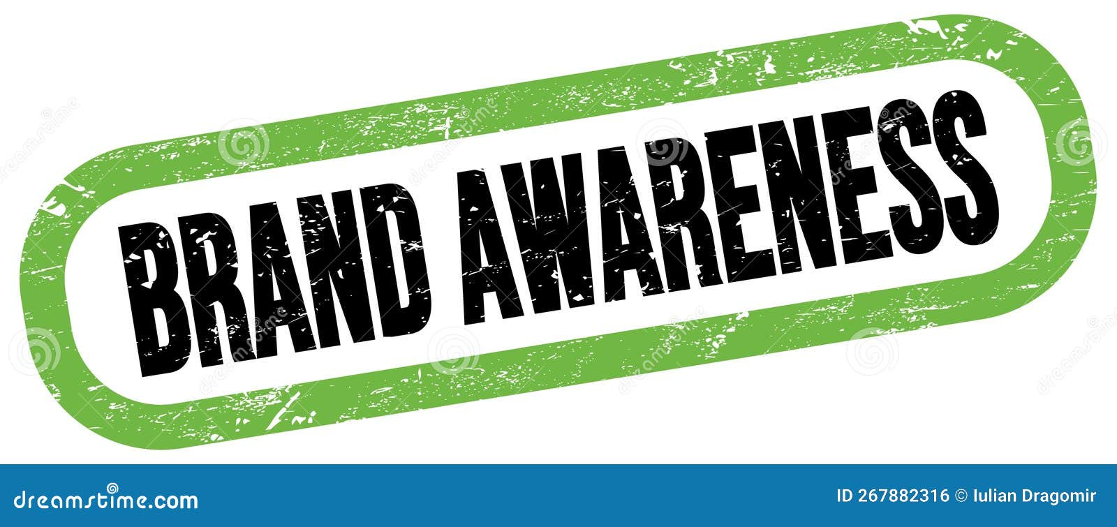 BRAND AWARENESS, Text Written on Green-black Stamp Sign Stock ...