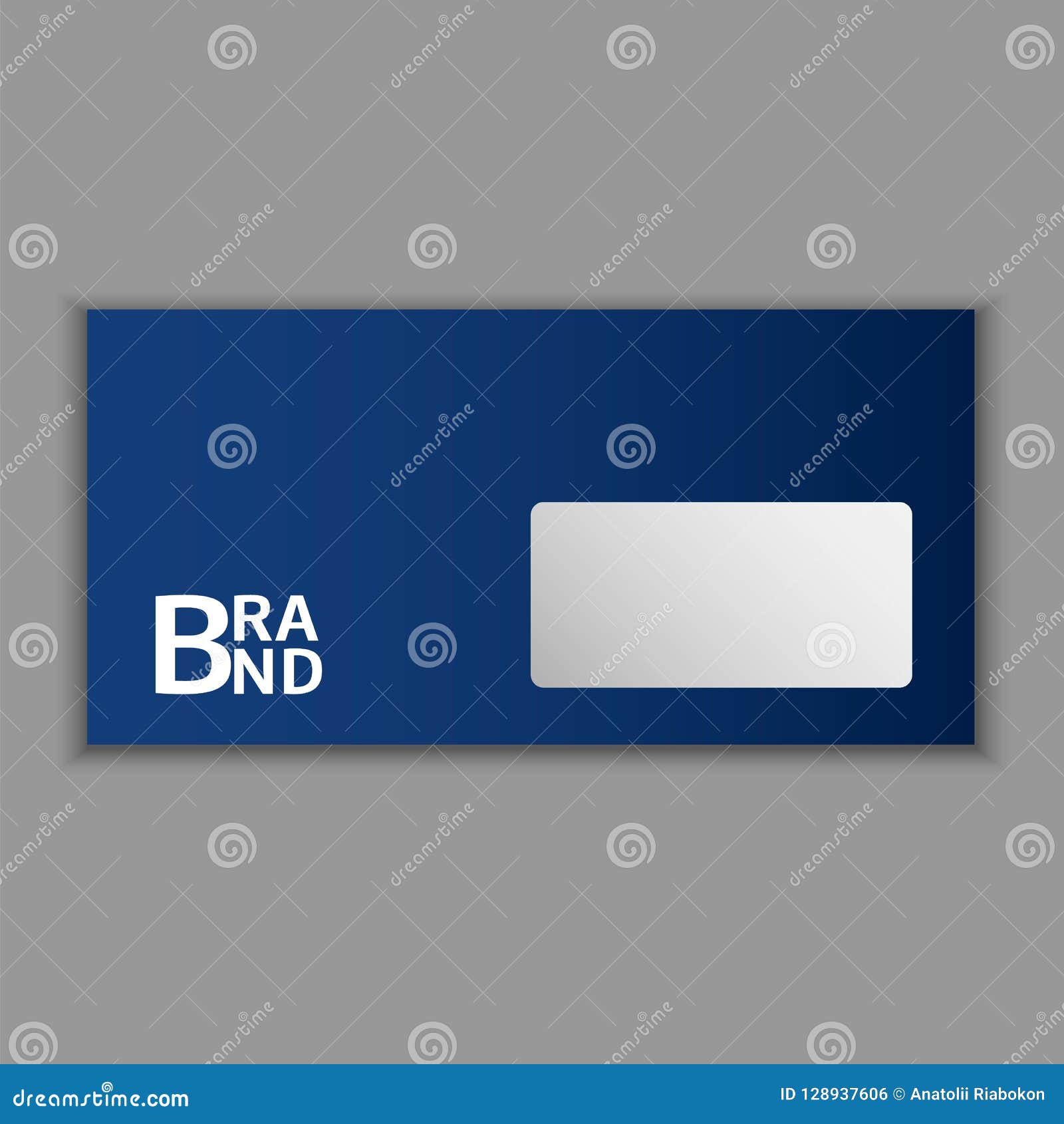 Brand Blue Envelope Icon, Realistic Style Stock Vector - Illustration ...
