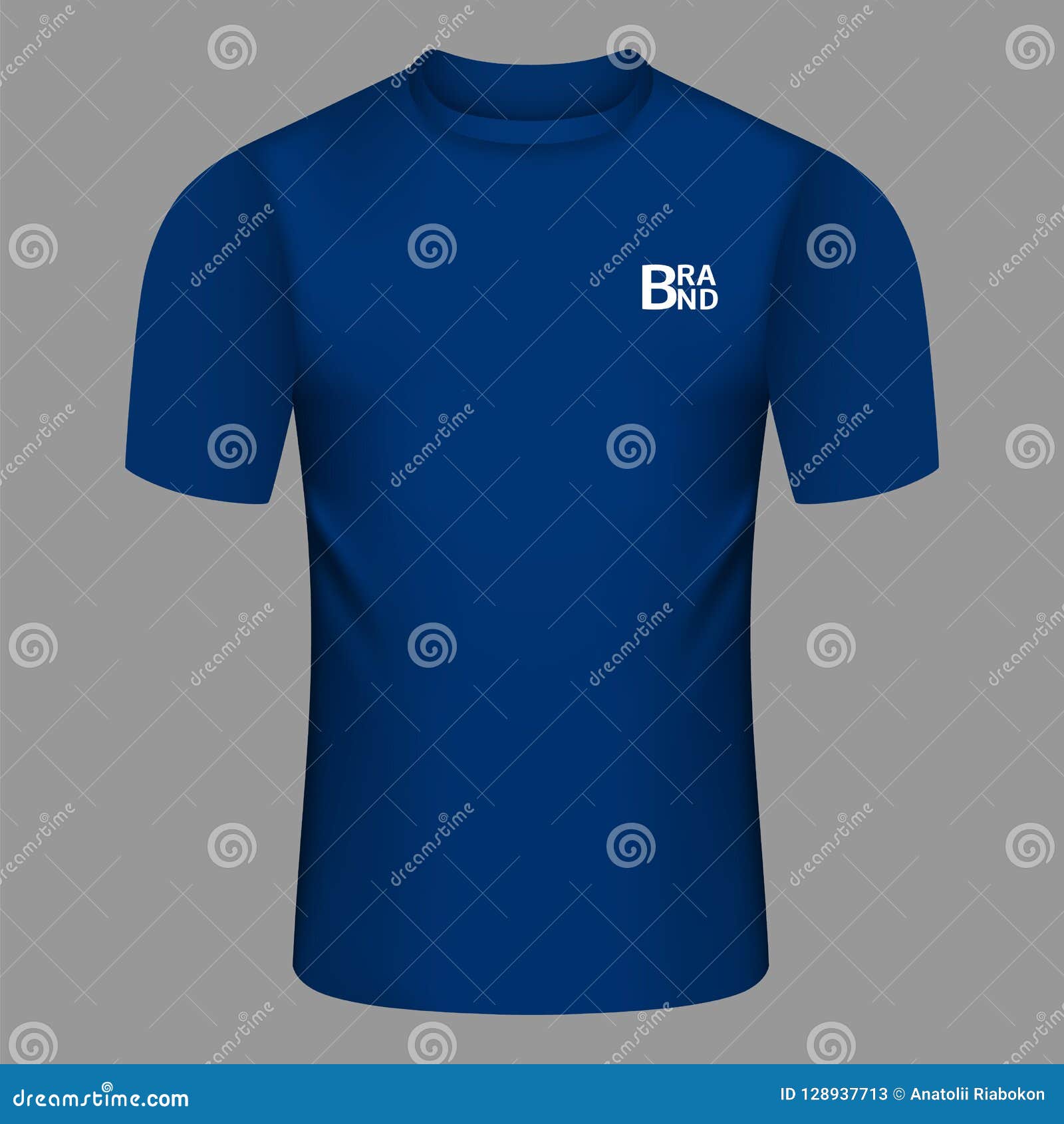 Brand Blue Tshirt Icon, Realistic Style Stock Vector - Illustration of ...