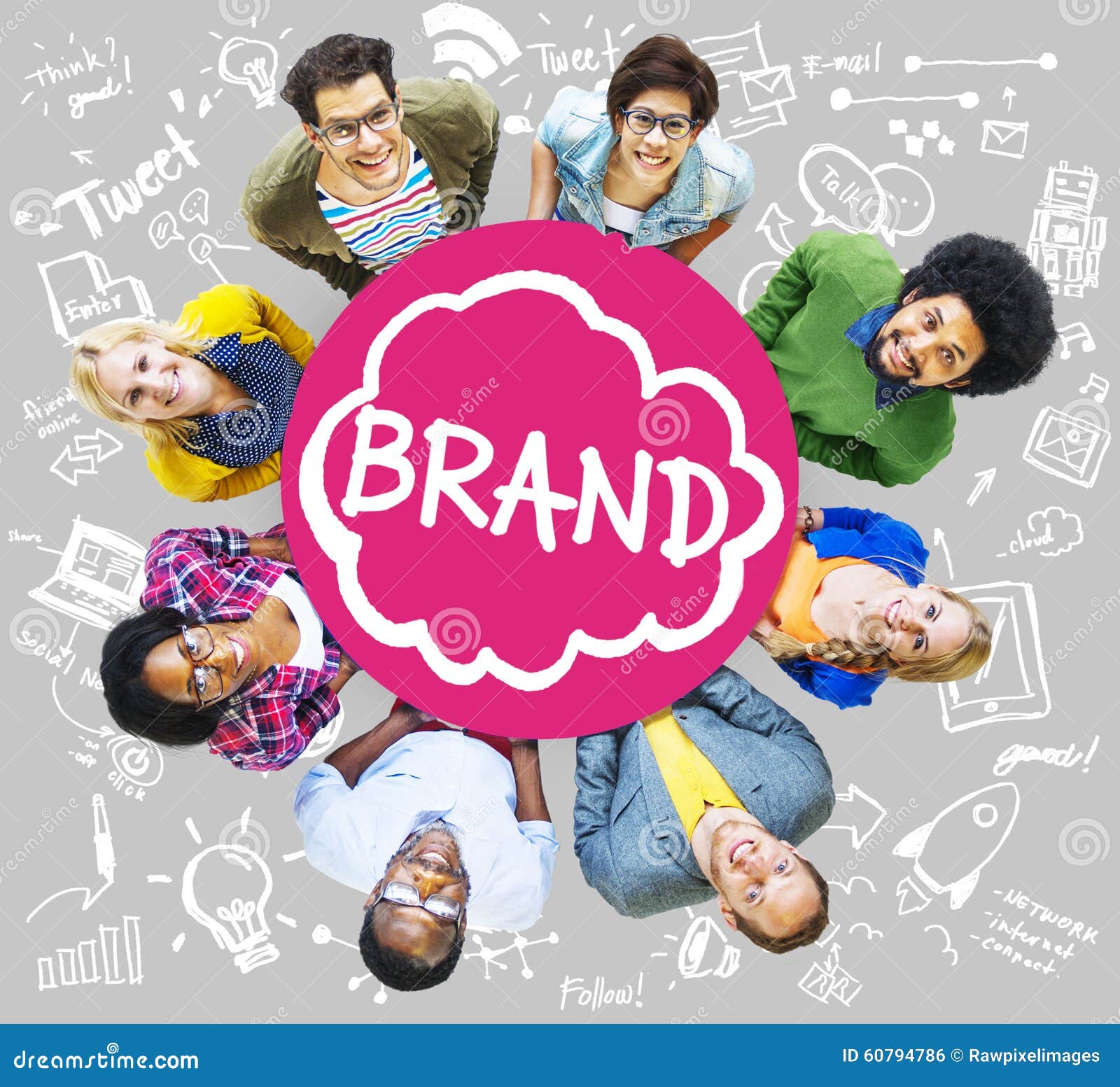 Brand Branding Connection Idea Technology Concept Stock Photo - Image ...