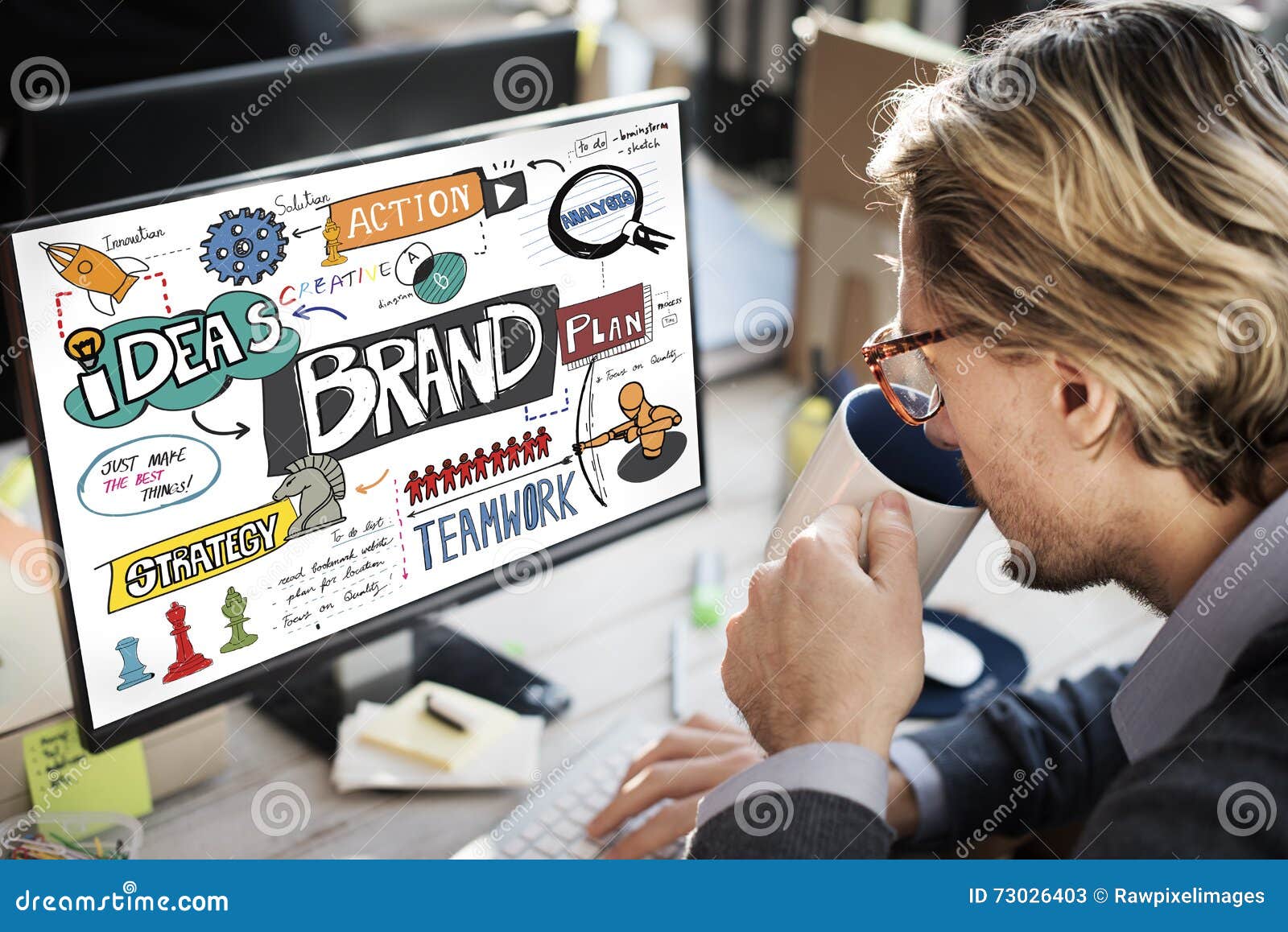 Brand Branding Strategy Marketing Creative Concept Stock Image - Image ...