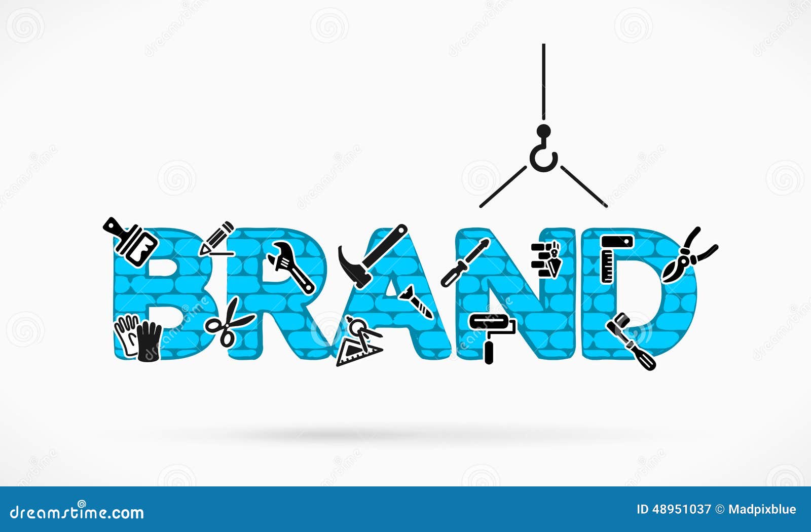 Brand Building Blocks Symbols Isometric Recolor Icons Set With Target ...