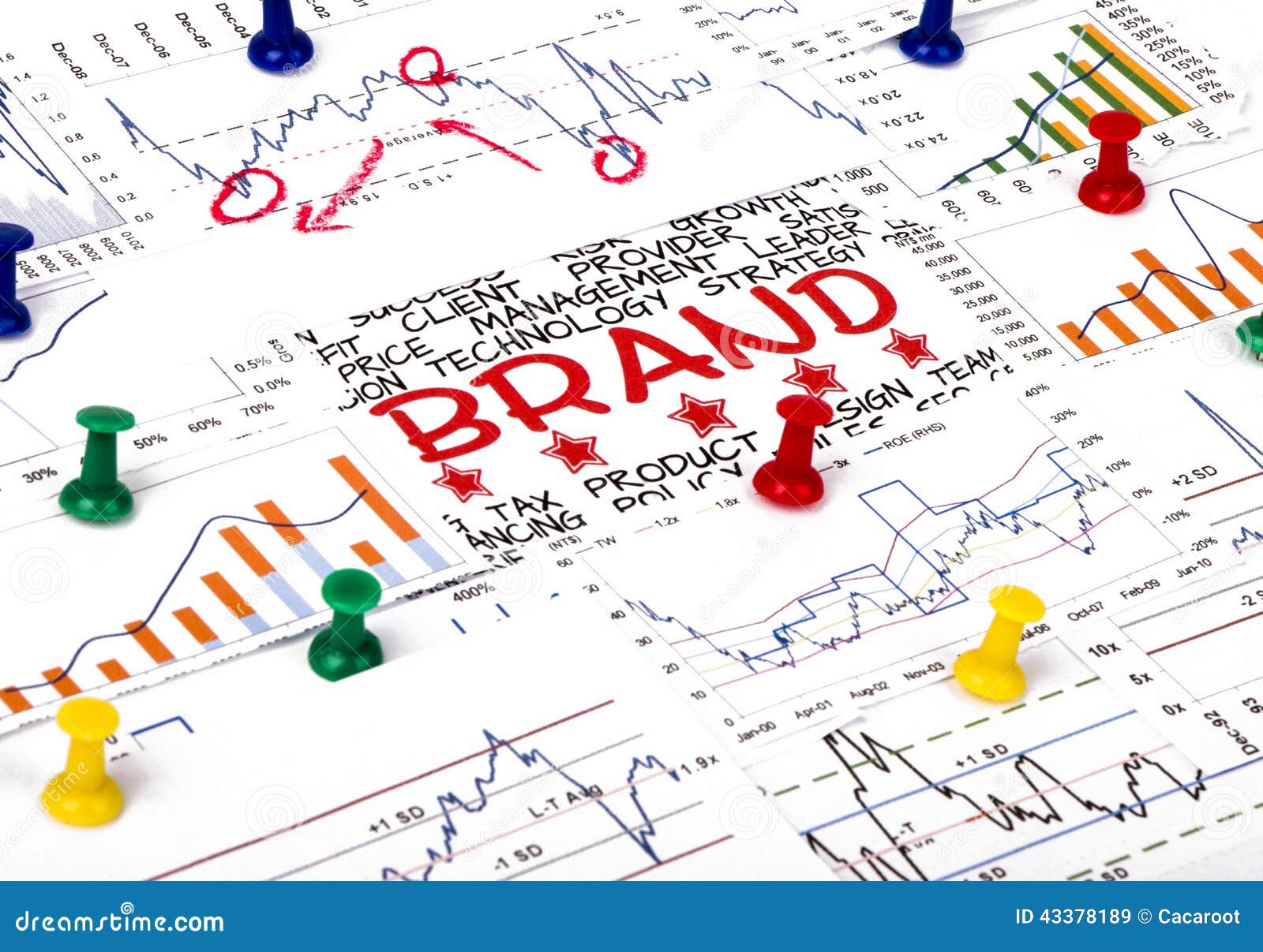 Brand Concept with Financial Graph Stock Image - Image of manage ...