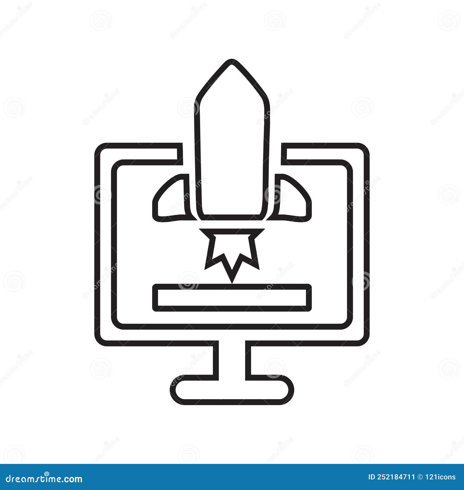 Brand Development Outline Icon. Line Art Vector Stock Vector ...