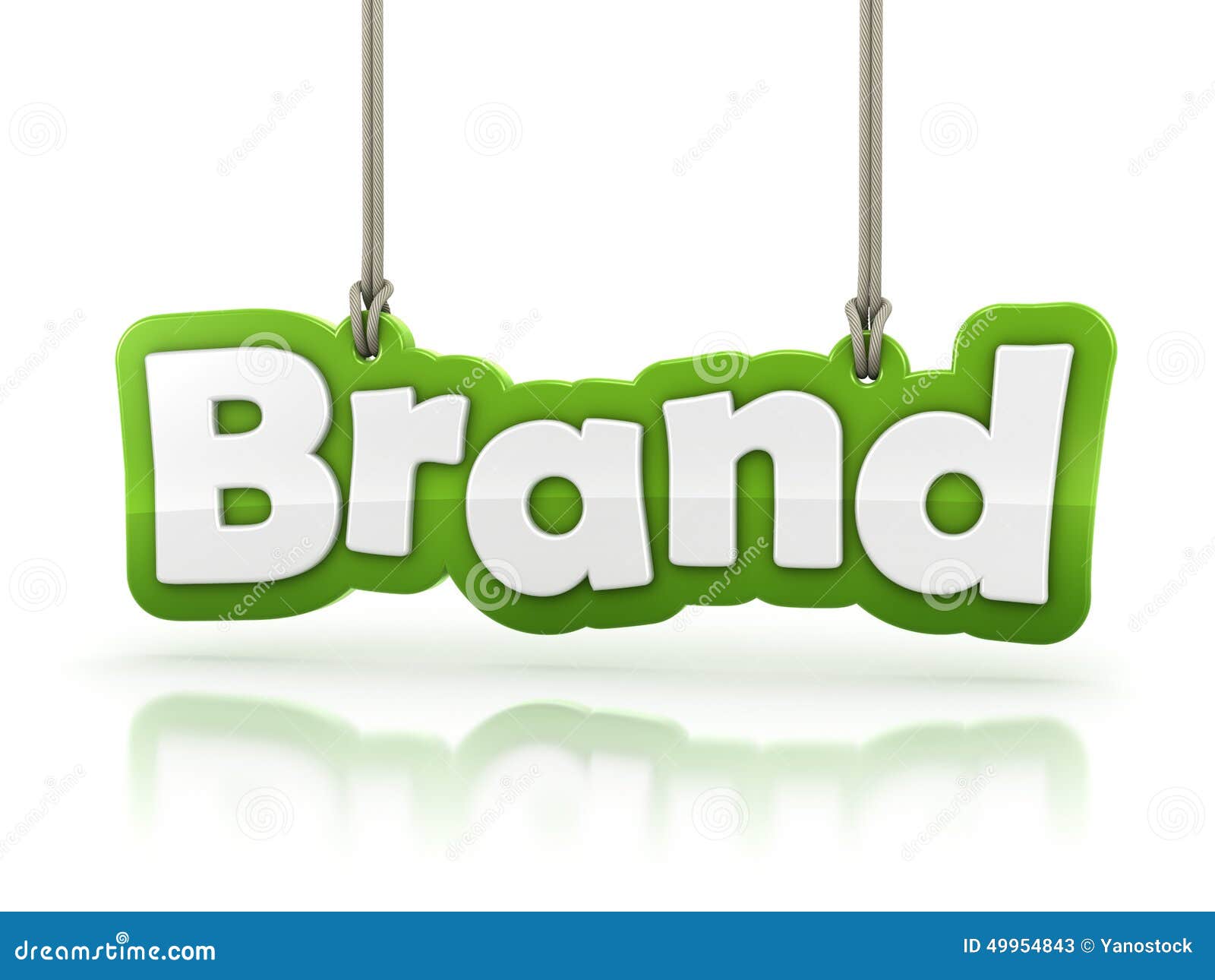 Brand Green Word Text on White Background Stock Illustration ...