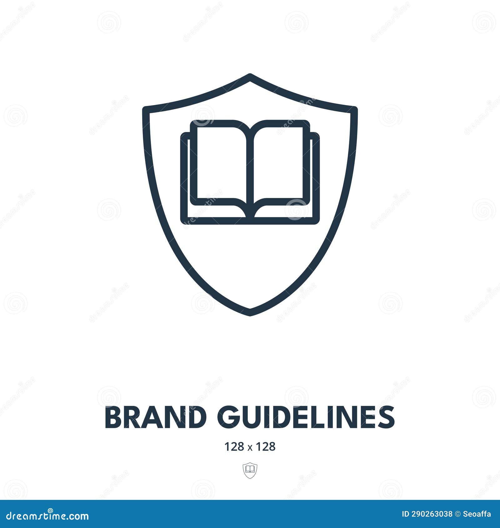 Brand Guidelines Template. Dark Blue Logo Guideline Template. Multi ...