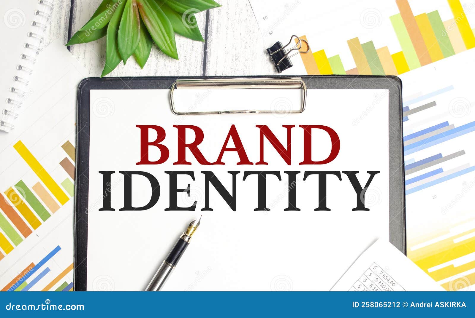 Brand Identity Note on Charts and Pen Stock Photo - Image of ...
