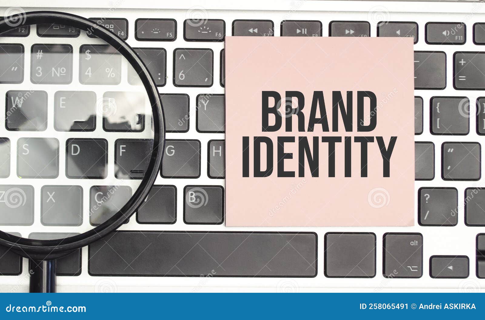 Brand Identity Text and Notepad with Pen, Charts and Calculator Stock ...