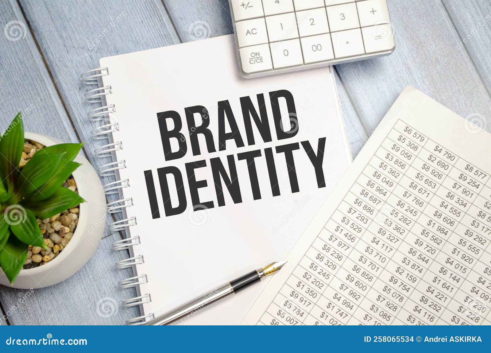 Brand Identity Word on Notepad with Glasses and Chart Stock Photo ...