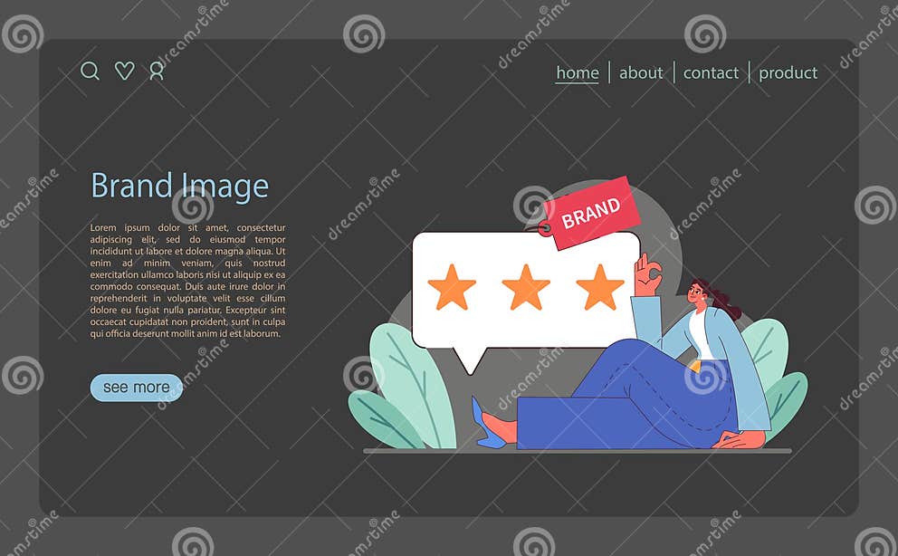 Brand Image Concept. Flat Vector Stock Vector - Illustration of ...