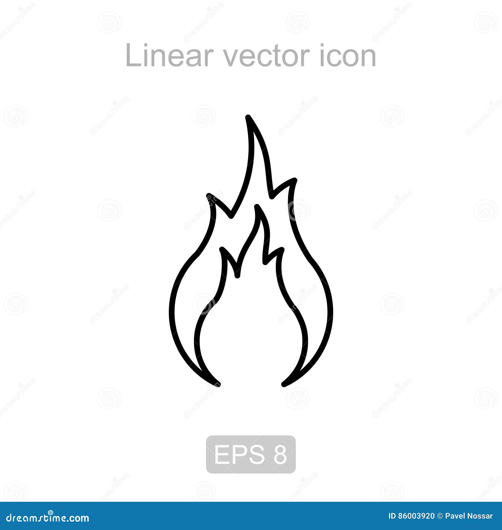 Brand Lineair pictogram stock illustratie. Illustration of achtergrond ...