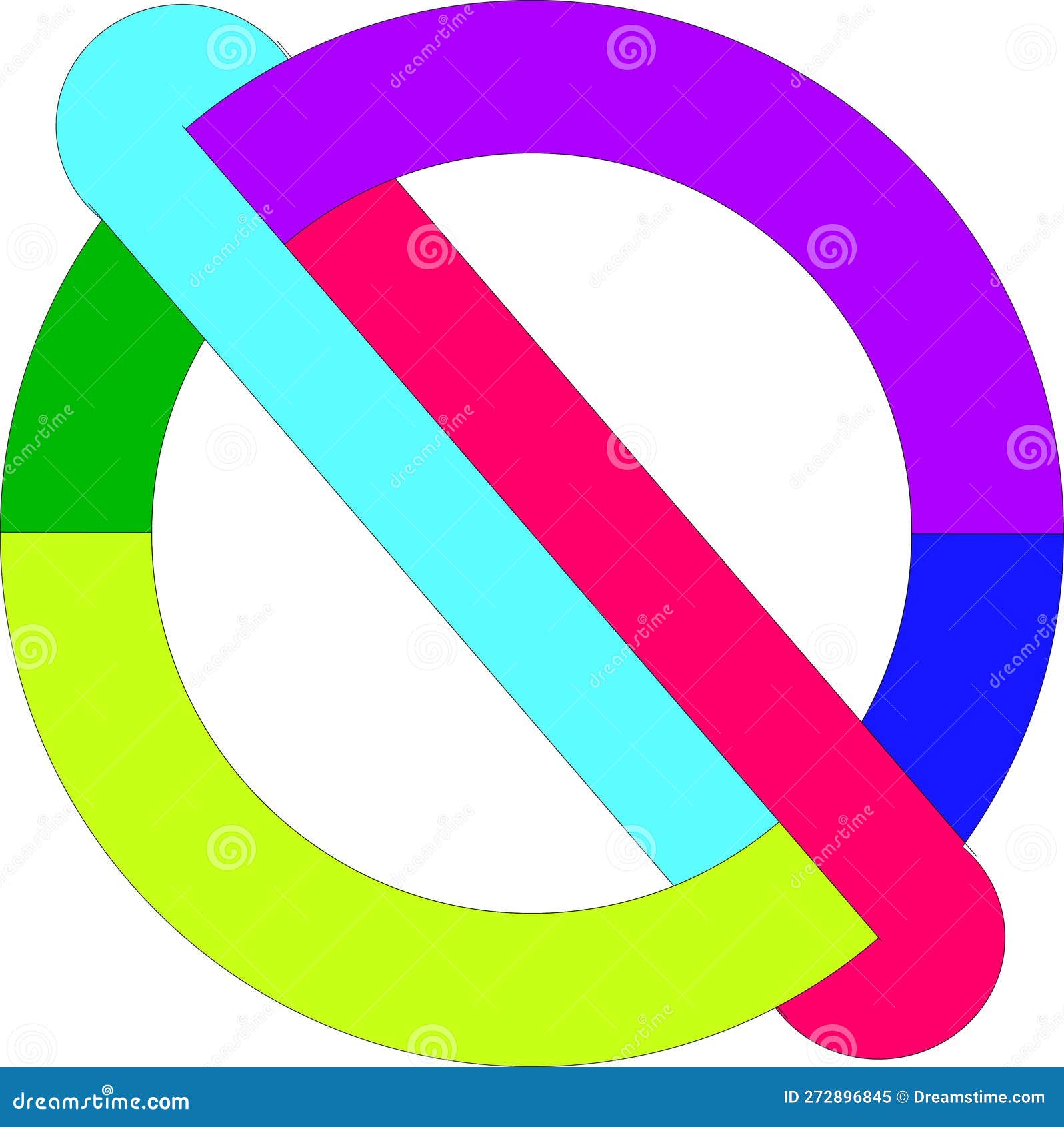 Circle Symmetry Colorful Center Banner Vector Illustration ...