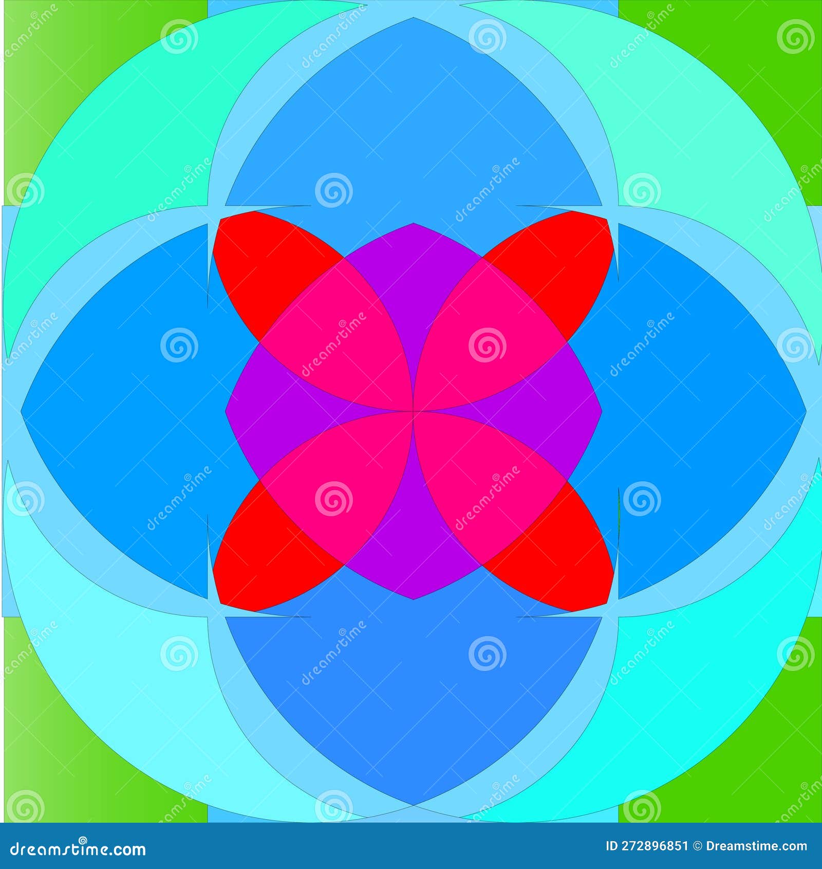 Circle Symmetry Colorful Center Banner Vector Illustration ...
