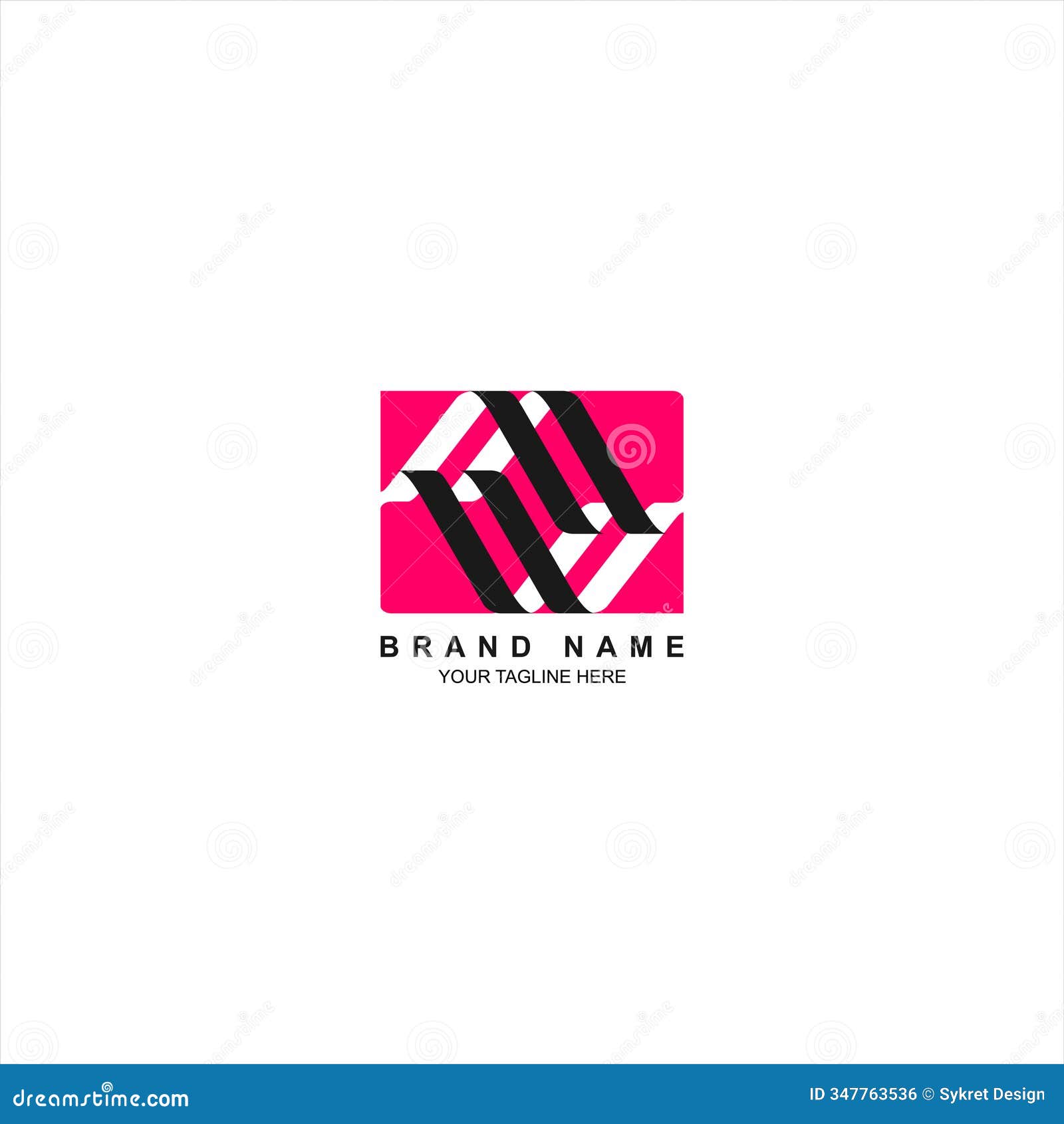 Brand Logo Mw Initial Icon with Creative Vector Illustration Stock ...