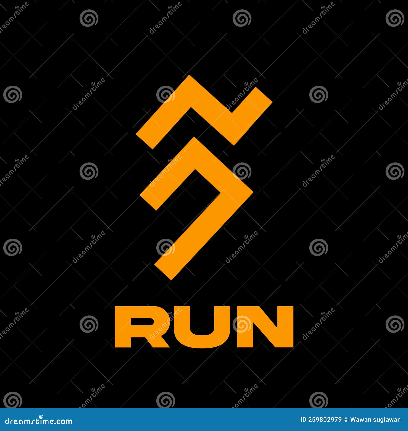 Brand Logo simple run stock illustration. Illustration of brand - 259802979