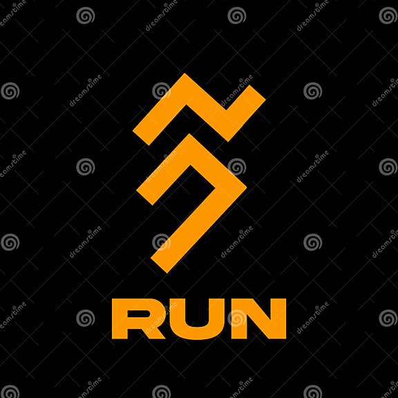 Brand Logo simple run stock illustration. Illustration of brand - 259802979