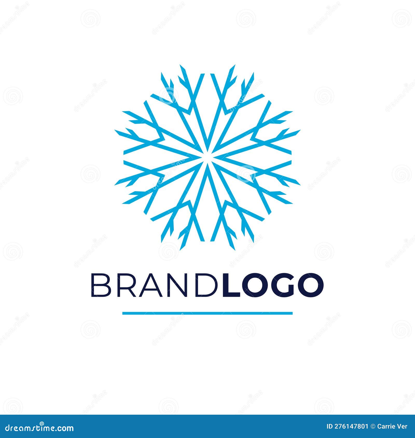 Brand Logo Vector Design. Snowflake Blue Logotype Stock Vector ...