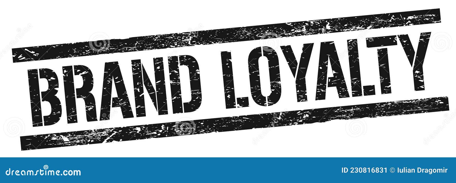 BRAND LOYALTY Text on Black Grungy Rectangle Stamp Stock Illustration ...
