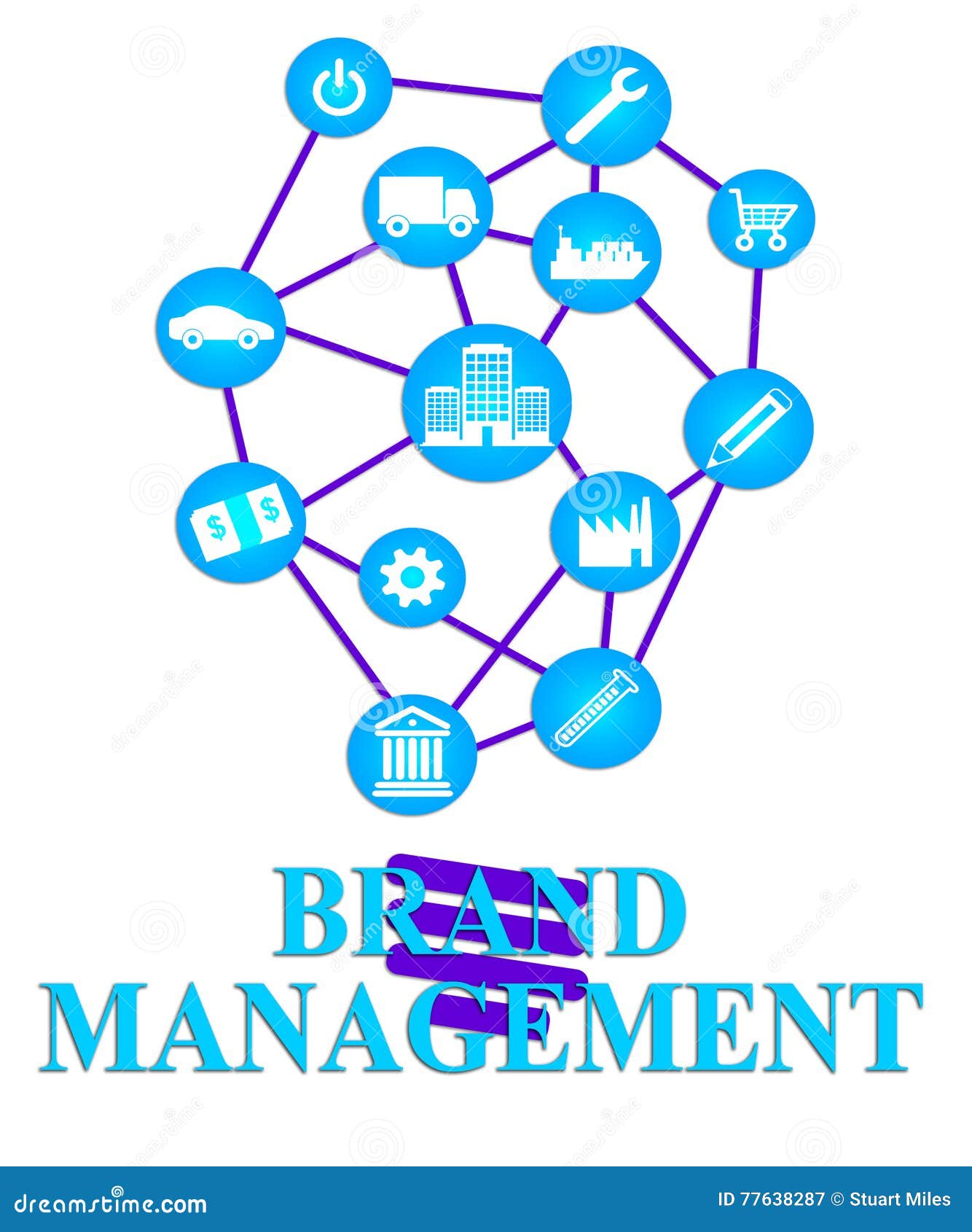 Brand Management Indicates Company Identity and Administration Stock ...