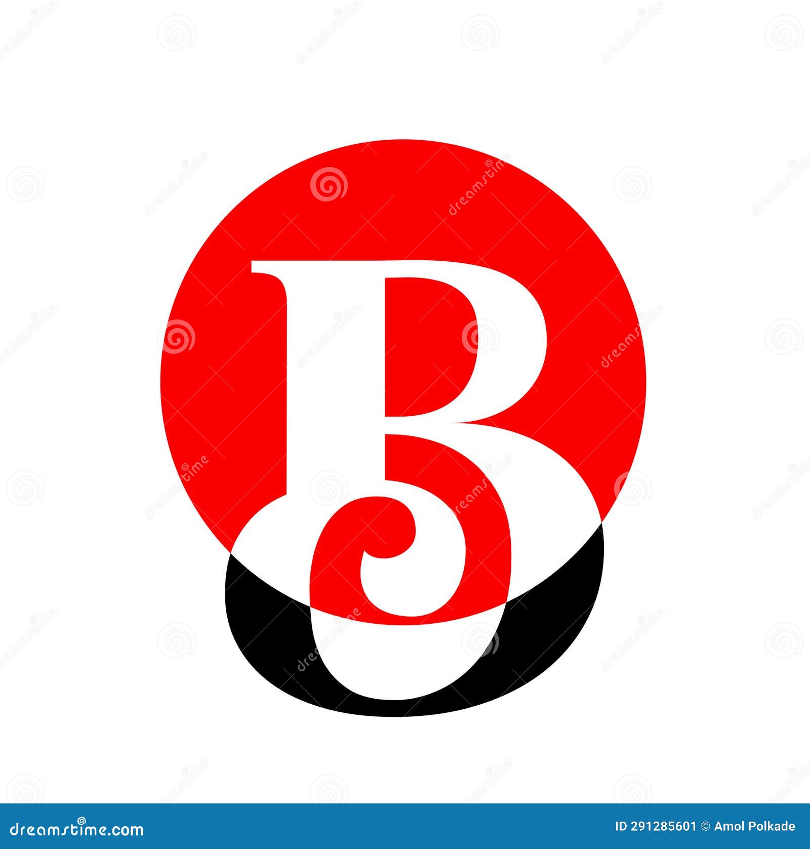 Brand Name B Letters with Red Round Icon. B Logo Stock Vector ...