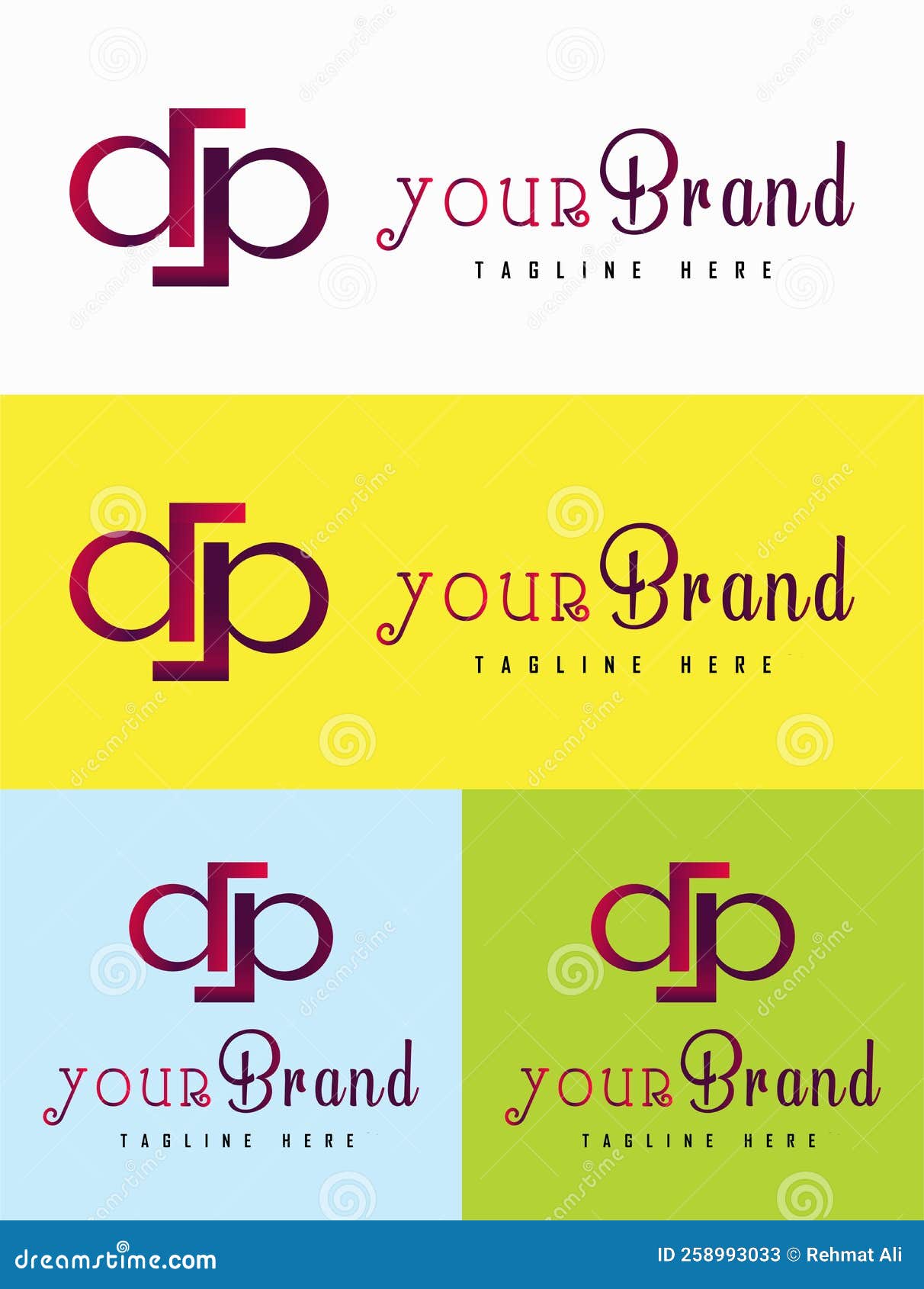 Brand Name Logo Icon Vector Template Elements Stock Vector ...