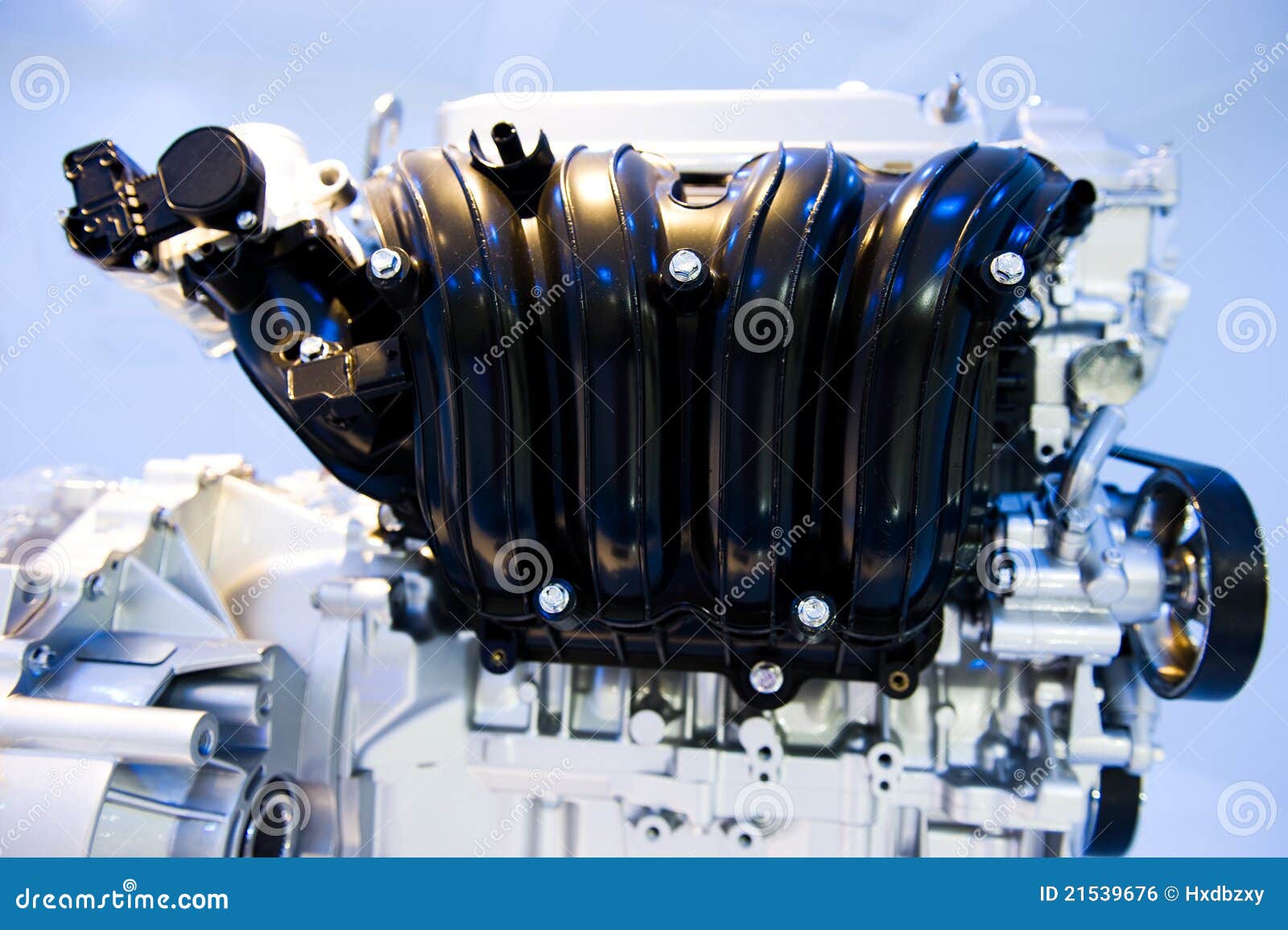 Brand new car engine stock photo. Image of detail, auto - 21539676