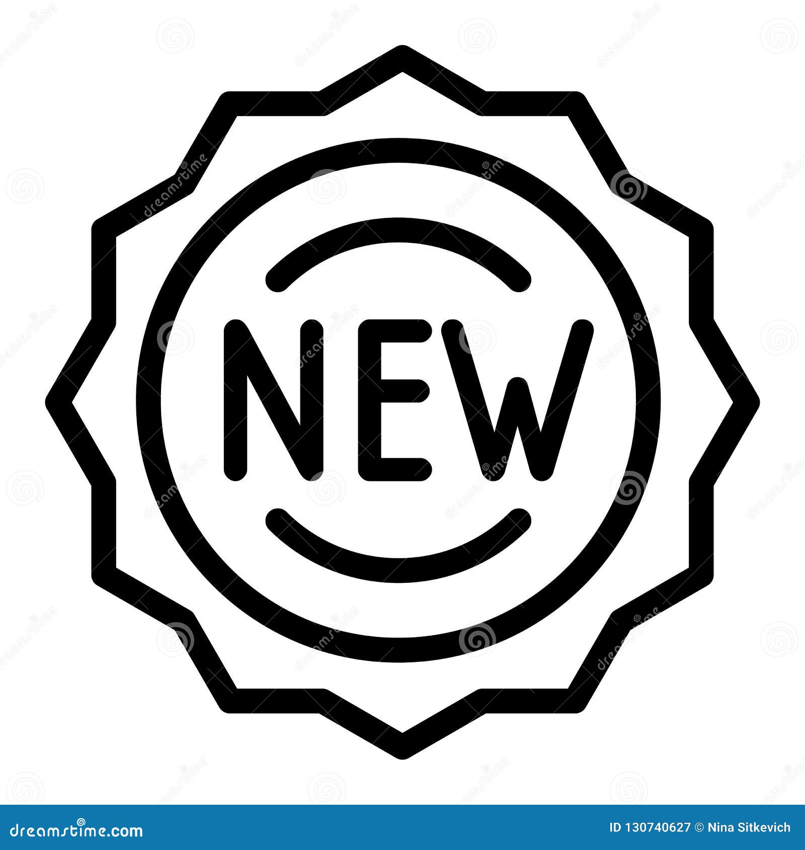 Brand New Emblem Icon, Outline Style Stock Vector - Illustration of ... Brand New Emblem Icon, Outline Style Stock Vector - Illustration of ...