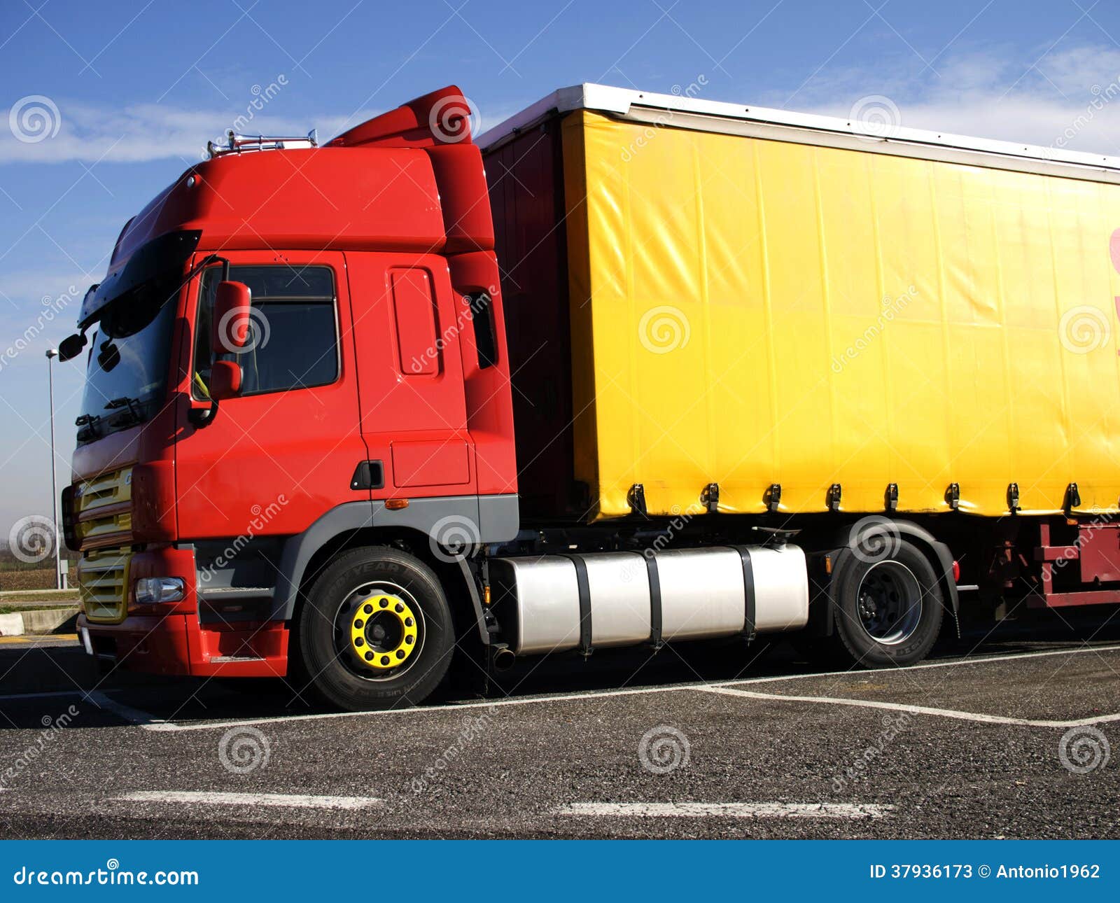 Brand new heavy truck editorial stock photo. Image of rest - 37936173