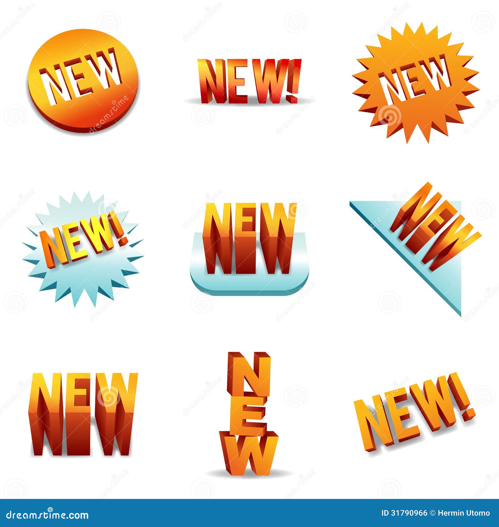 Brand New Item Labels. stock vector. Illustration of block - 31790966