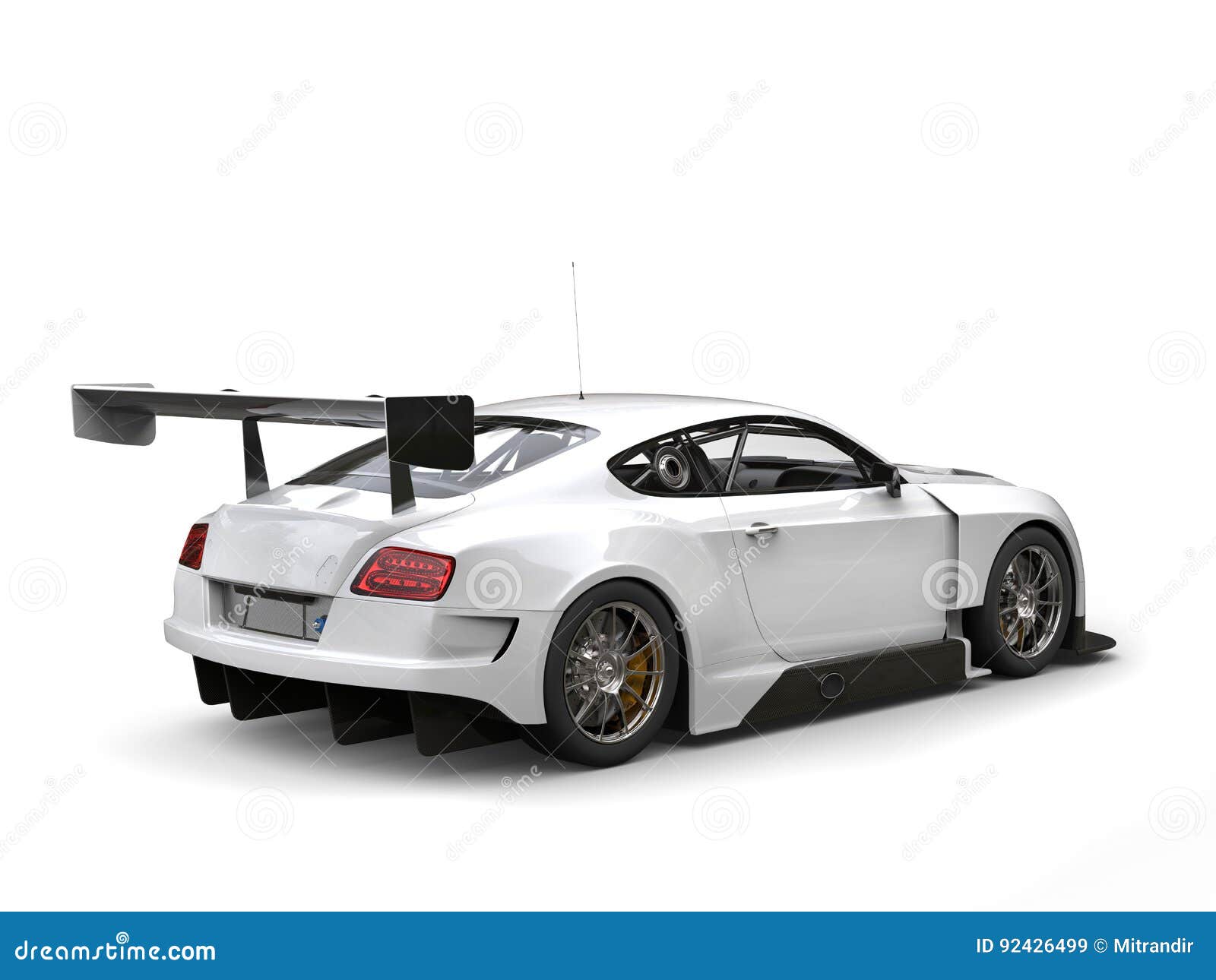 Brand New White Modern Super Car - Back View Studio Shot Stock ...