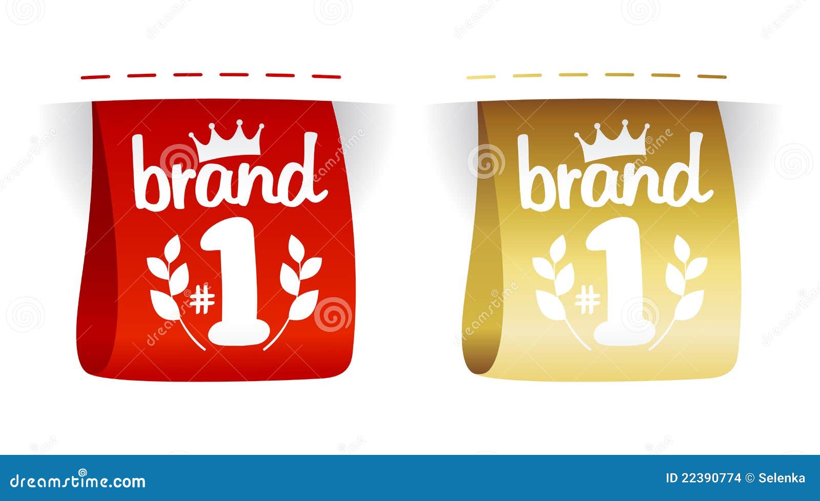 Brand number one labels. stock vector. Illustration of banner - 22390774