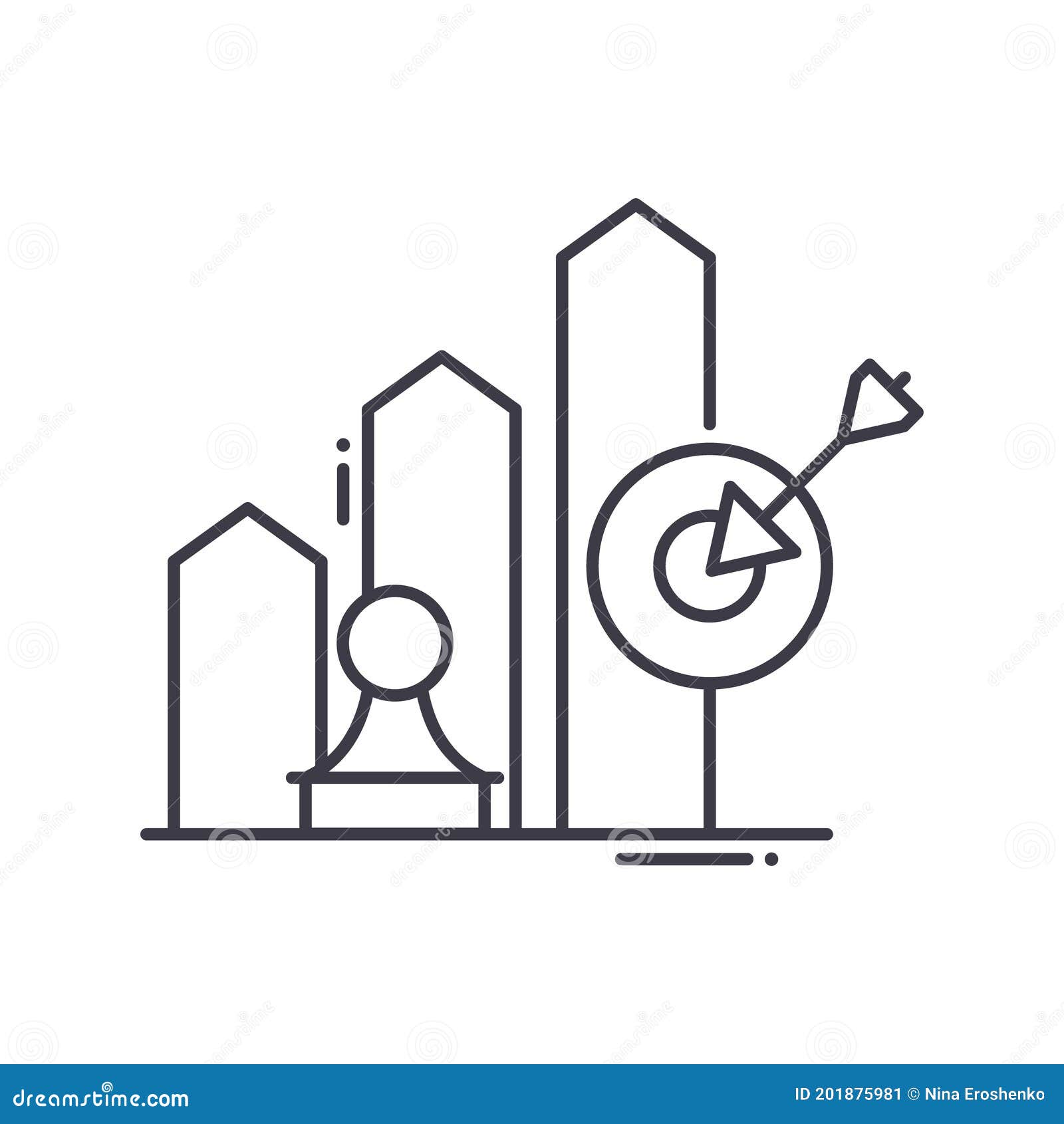 Brand Objectives Icon, Linear Isolated Illustration, Thin Line Vector ...