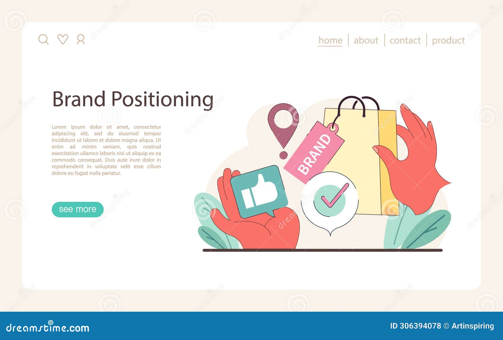 Brand Positioning Concept. Representation of Brand Identity. Stock ...