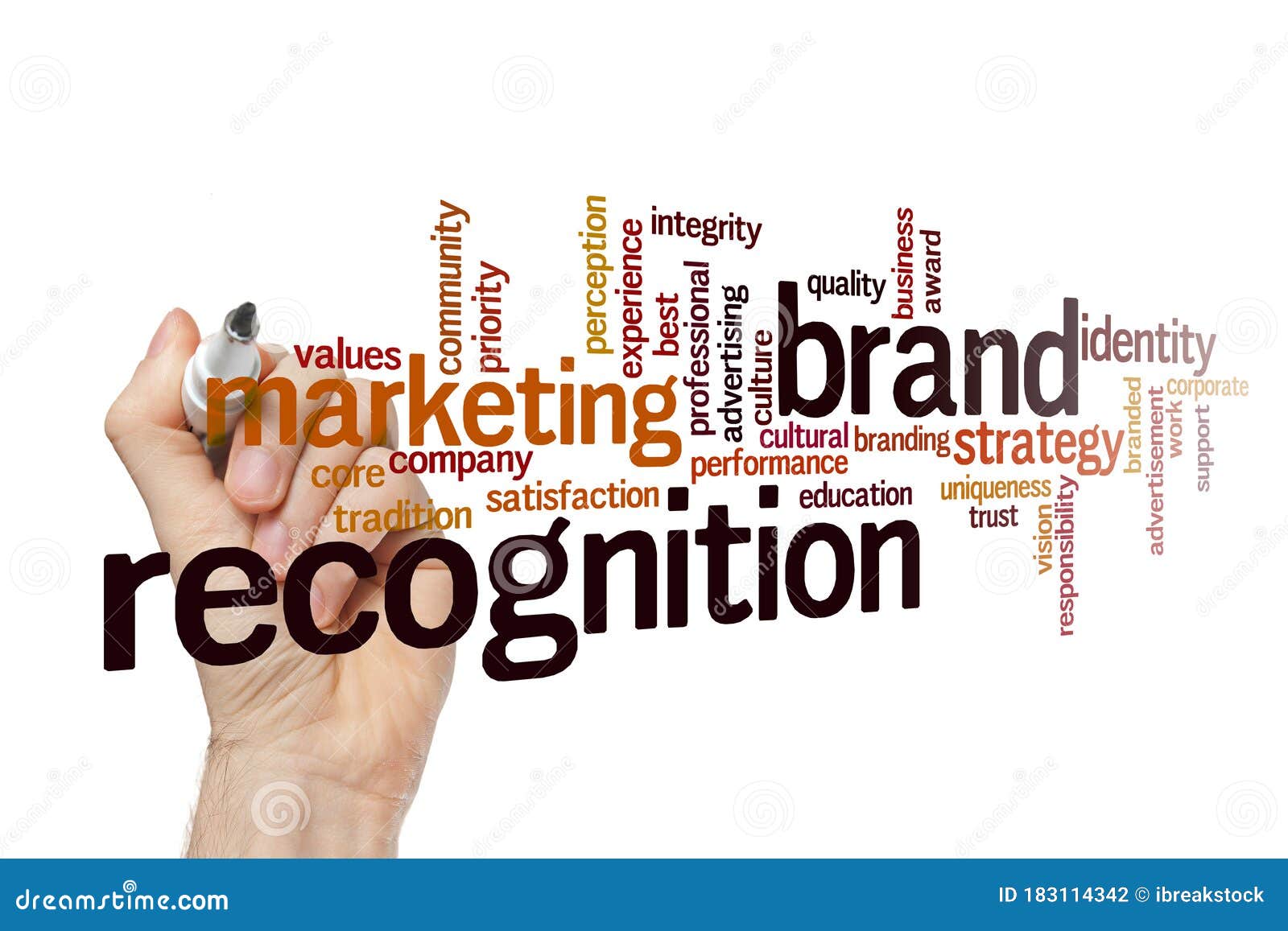 Brand Recognition Word Cloud Concept Stock Illustration - Illustration ...