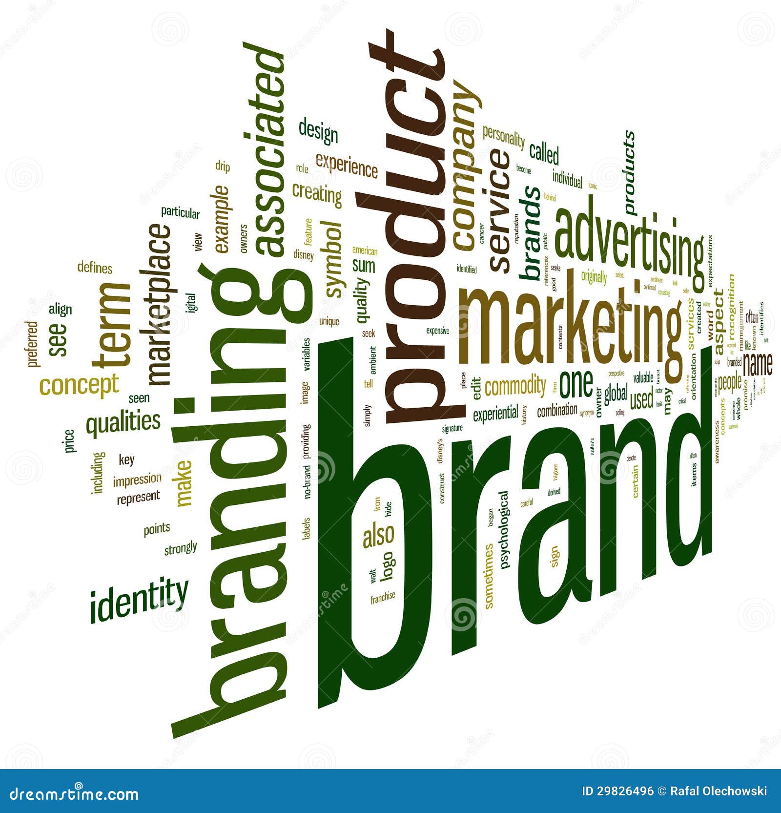 Brand Related Words in Tag Cloud Stock Illustration - Illustration of ...