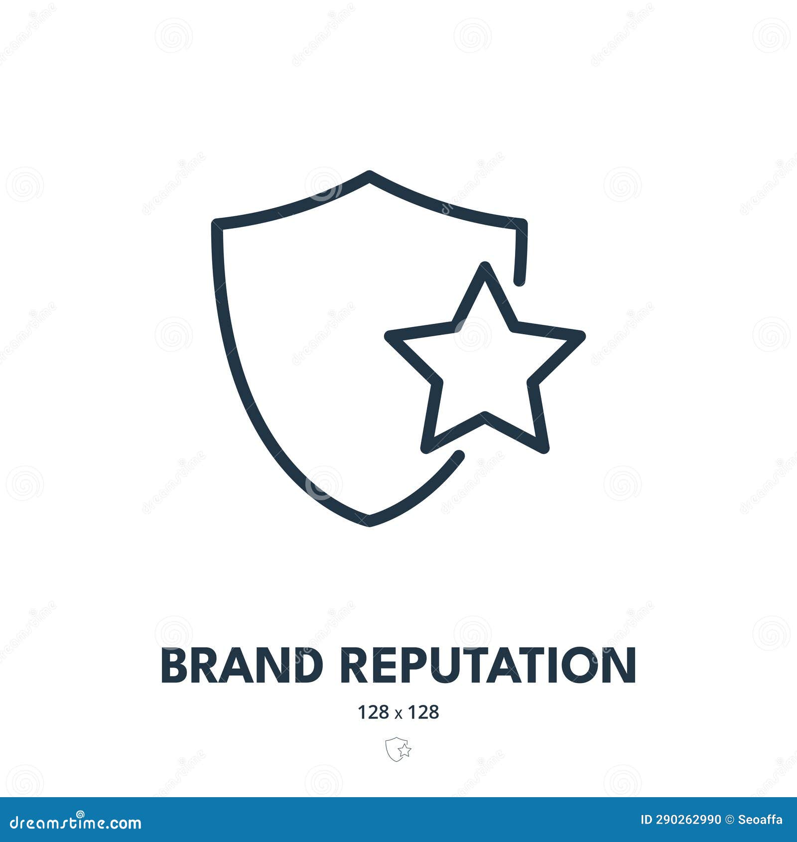 Brand Reputation Icon. Branding, Recognition, Positioning. Editable ...