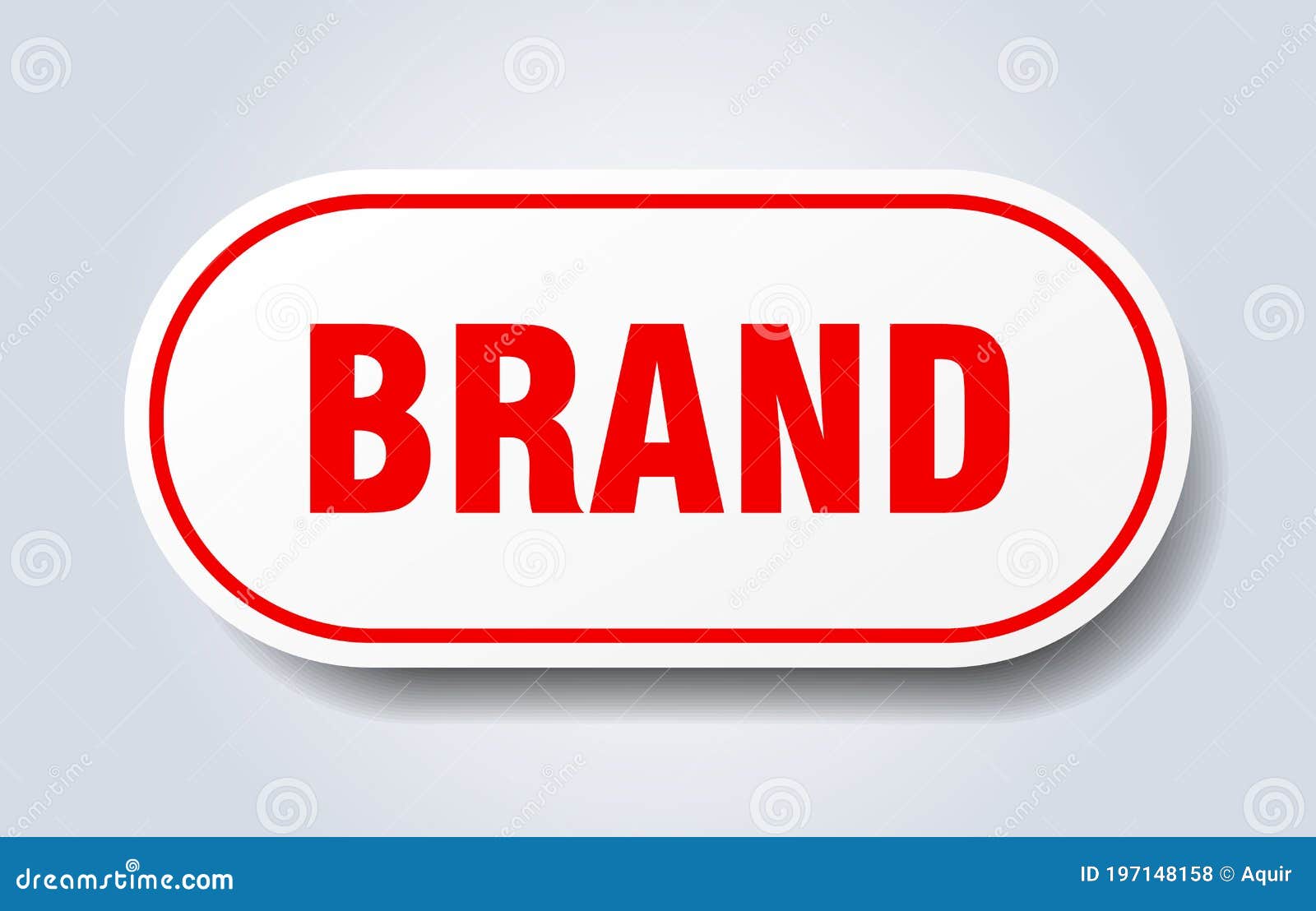 Brand sticker. stock vector. Illustration of sticker - 197148158