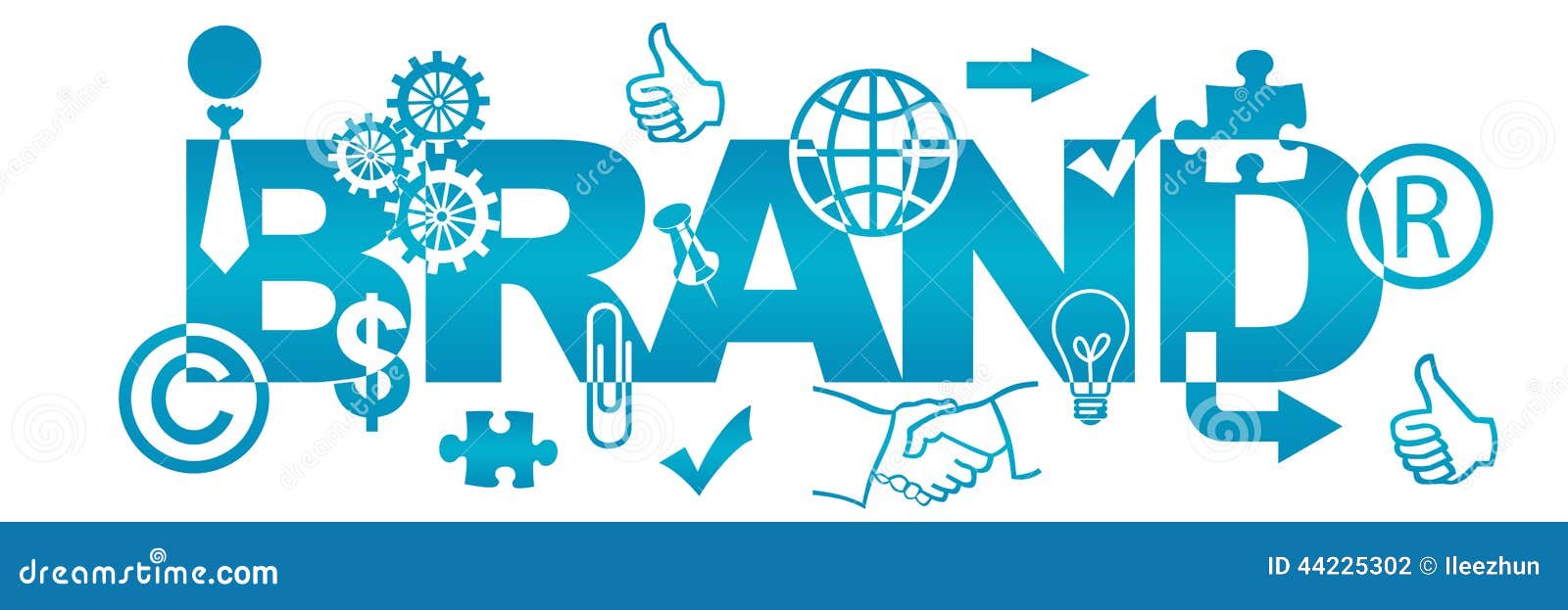 Brand Text with Symbols stock illustration. Illustration of white ...