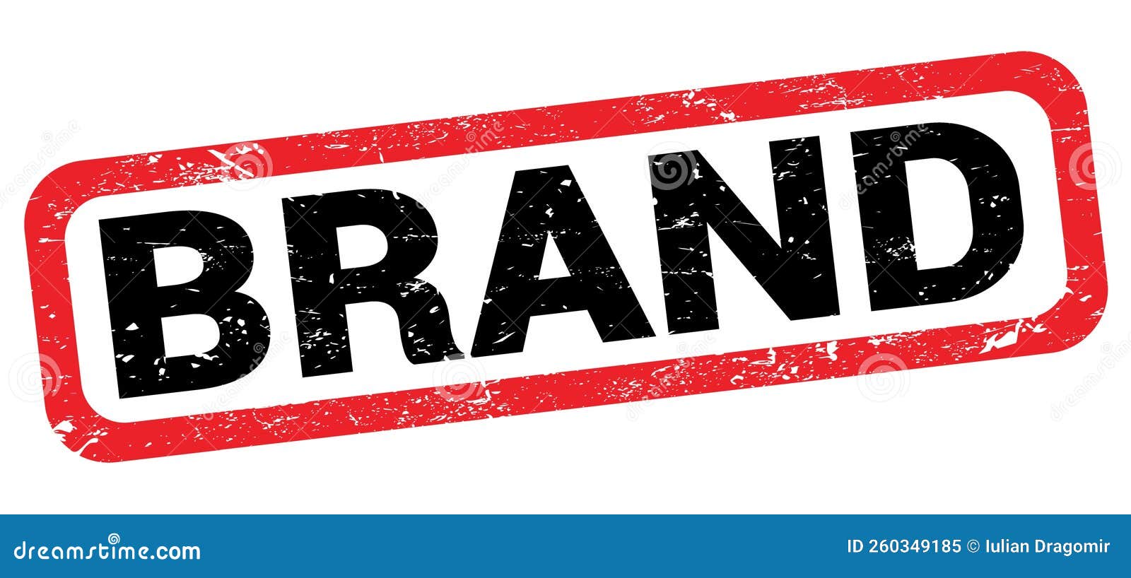 BRAND Text Written on Red-black Rectangle Stamp Stock Illustration ...