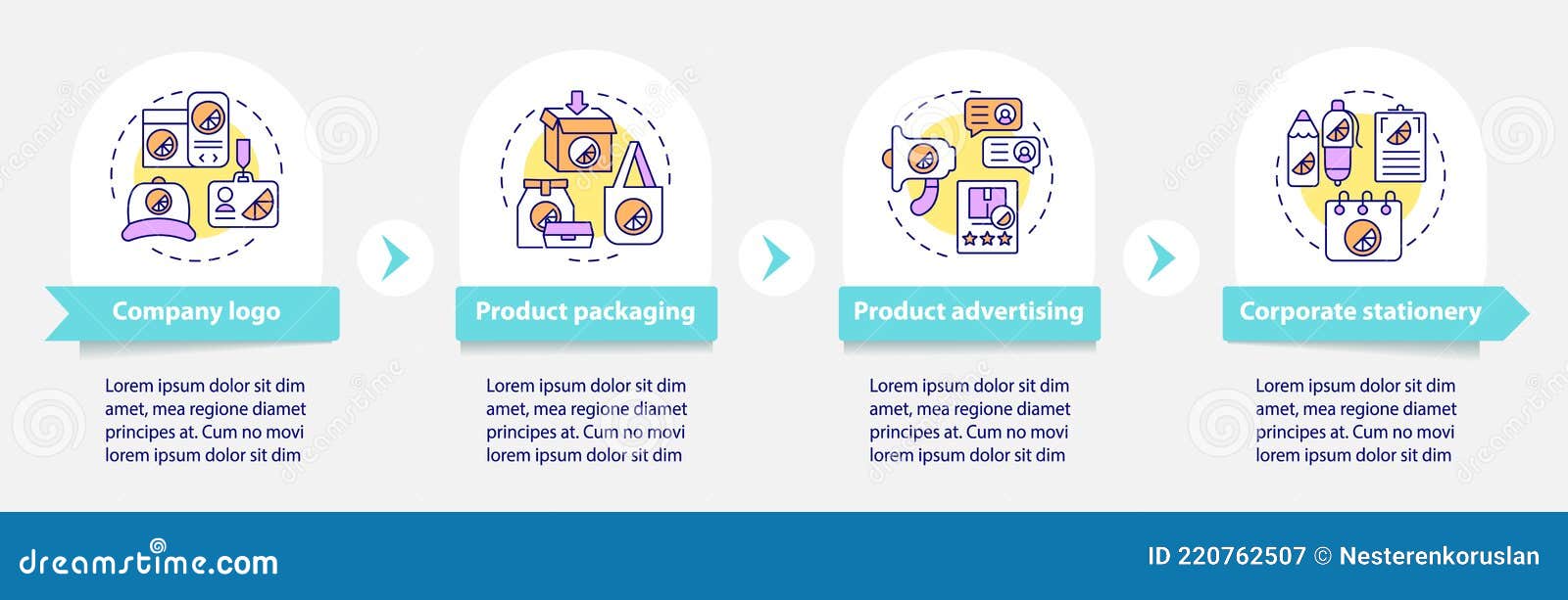 Brand Touchpoints Vector Infographic Template Stock Vector ...